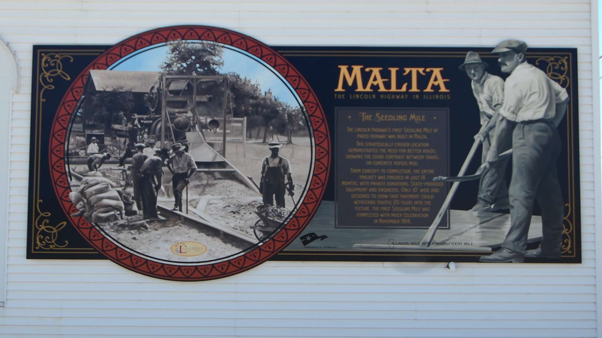 Lincoln Highway Interpretive Mural -- Malta | Enjoy Illinois