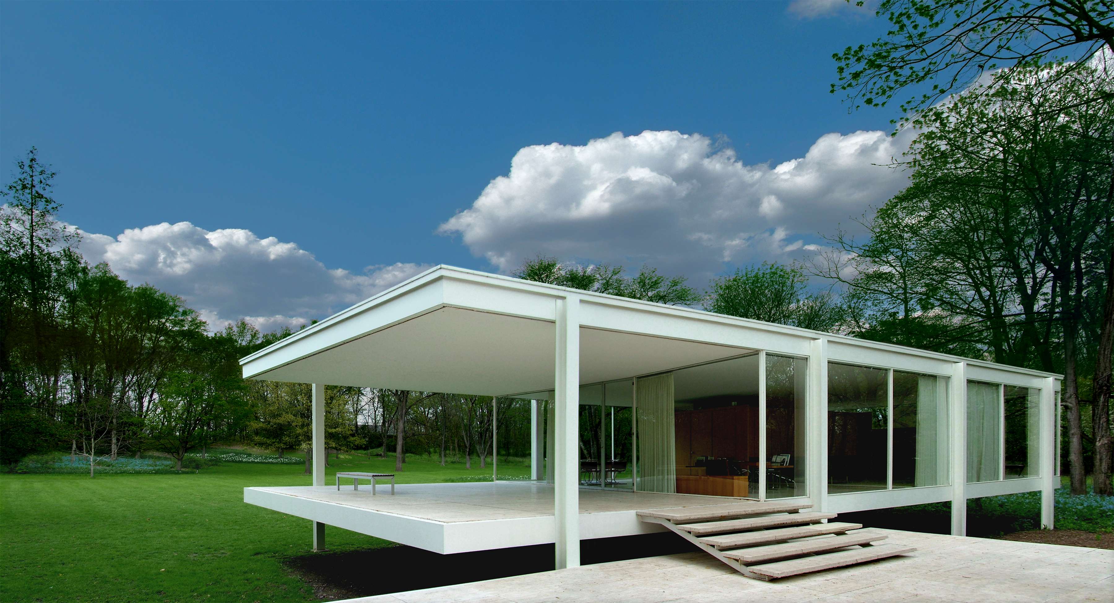 Plan De La Maison De Farnsworth AD Classics: The Farnsworth House